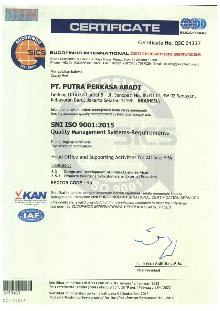 Awards & Certification – PPA